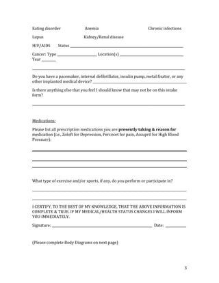 Bonnies mfr medical history disclosure form | DOC