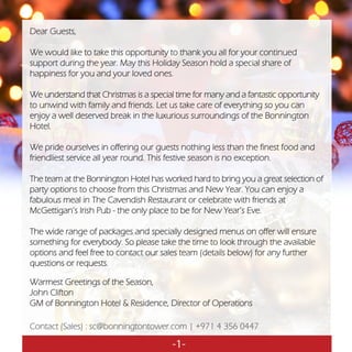 The Bonnington Festive Season 2015 | PDF
