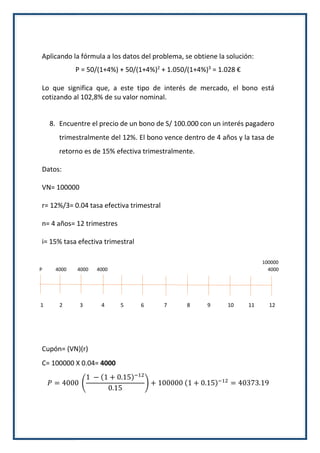 Bonos - Matemática Financiera | PDF
