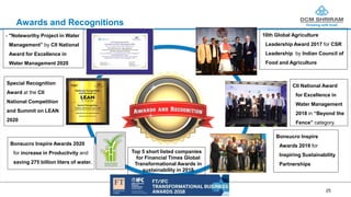 Bonsucro Global Week - DCM Shriram Certification Story from India | PDF