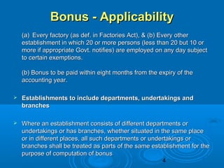 BONUS ACT (HRM) | PPT