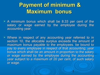 BONUS ACT (HRM) | PPT