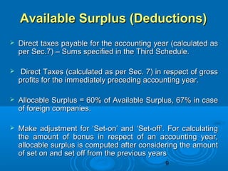 BONUS ACT (HRM) | PPT