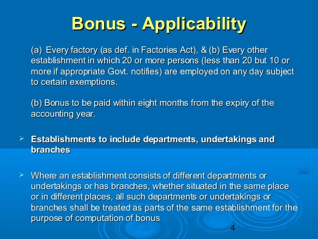 BONUS ACT (HRM)