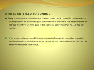 Bonus act | PPT