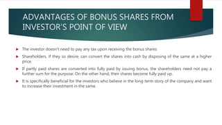 Bonus Issue - Mehta & Mehta | PPTX