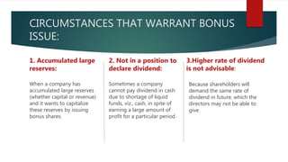 Bonus Issue - Mehta & Mehta | PPTX