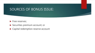 Bonus Issue - Mehta & Mehta | PPTX