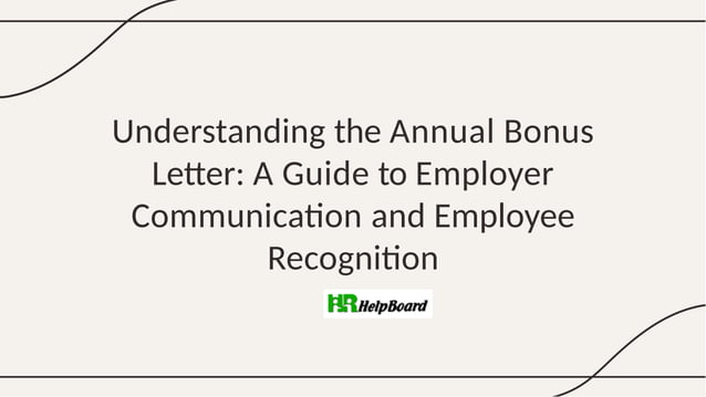Bonus Letter to Employee, Annual Bonus Letter | PPTX