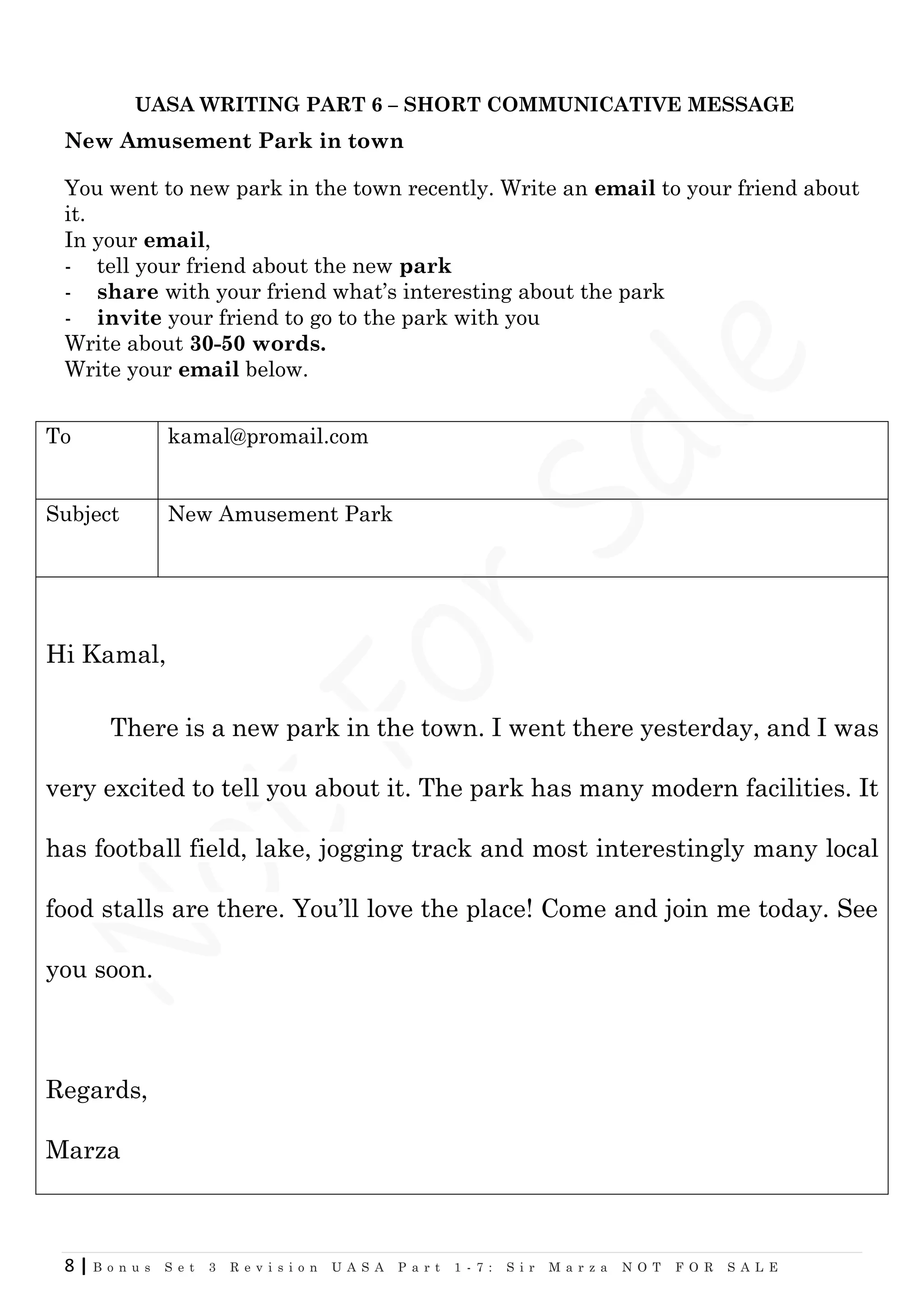 sample uasa questions and answering technique | PDF