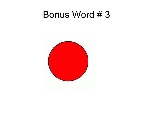 Bonus spelling words | PPT