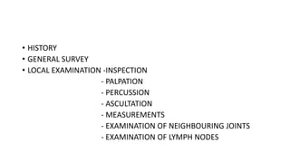 EXAMINATION OF BONY LESION | PPTX