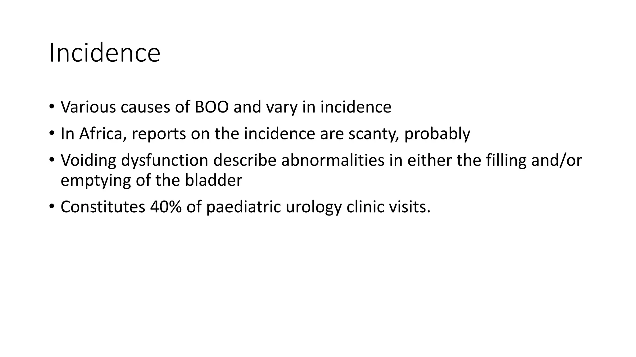 Bladder outlet obstruction in children | PPTX