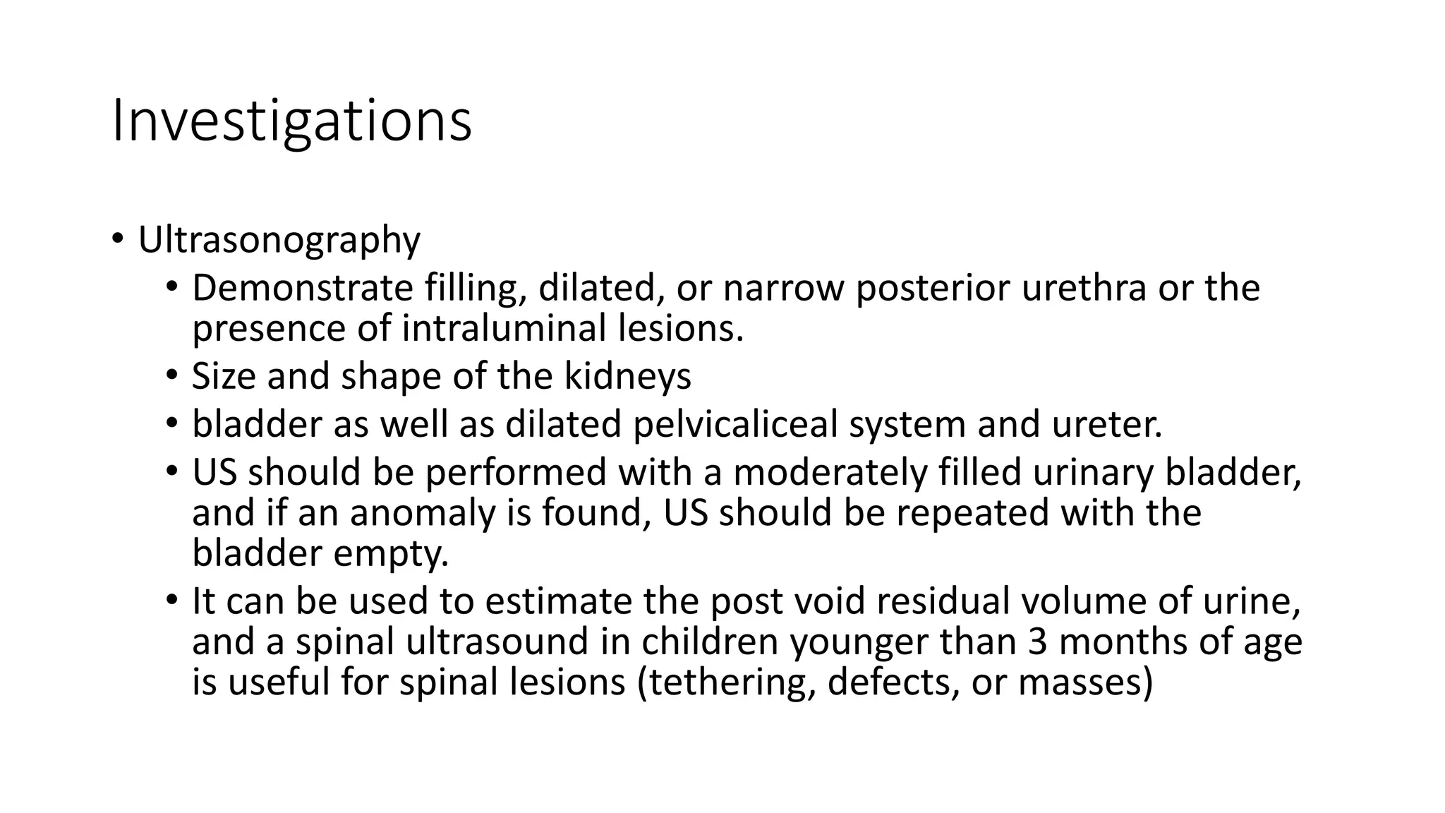 Bladder outlet obstruction in children | PPTX