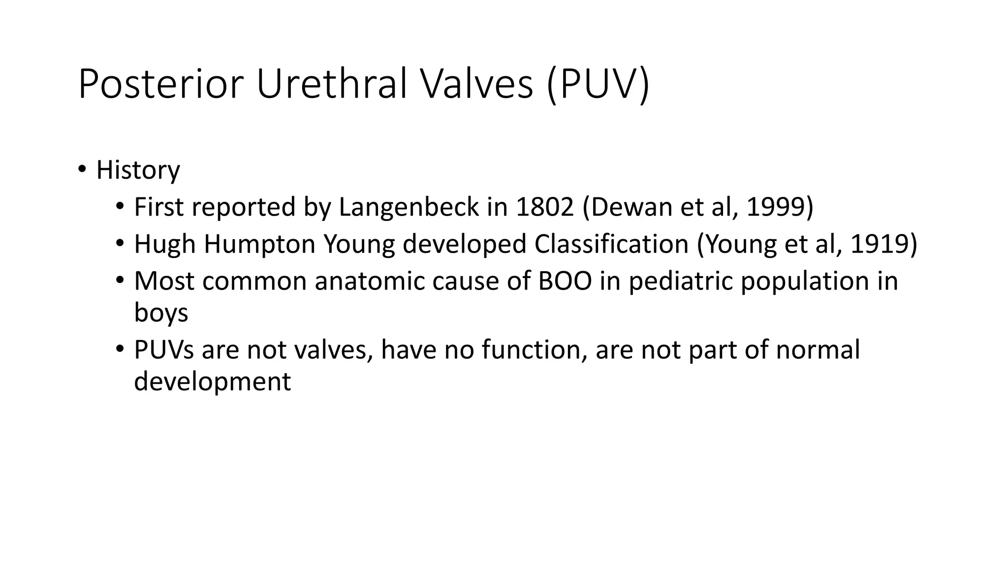 Bladder outlet obstruction in children | PPTX