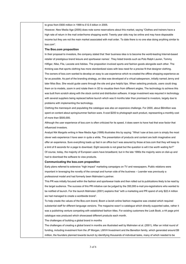 Boo.com internet case study | PDF | Business | Business and Finance
