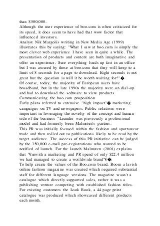 Boo hoo Learning from the largest European dot-com failureThi | PDF