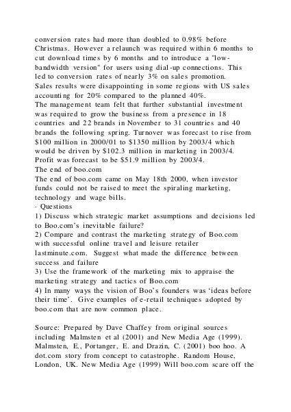 Boo hoo Learning from the largest European dot-com failureThi | PDF