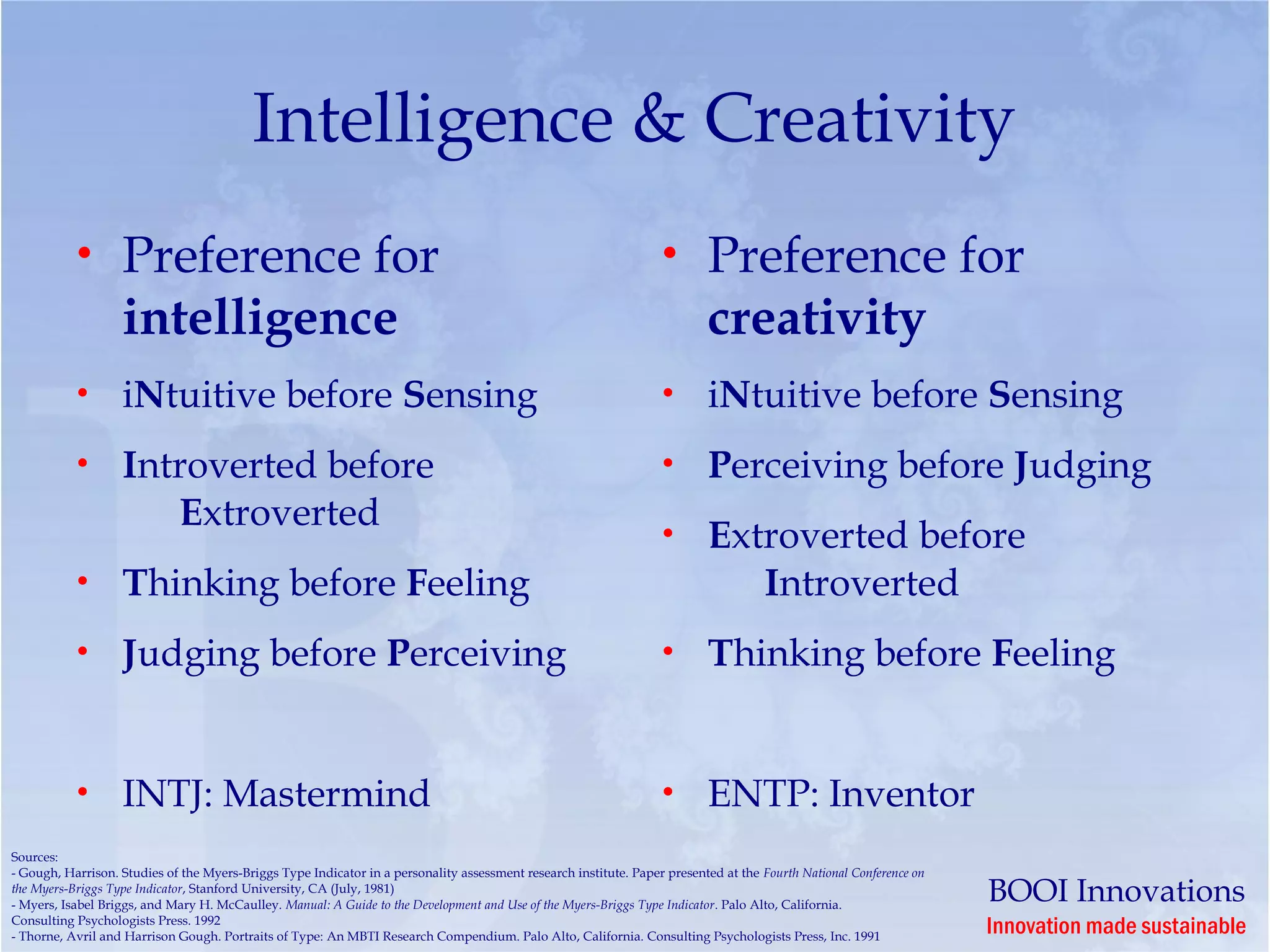 Personality driven challenges in the innovation process | PDF