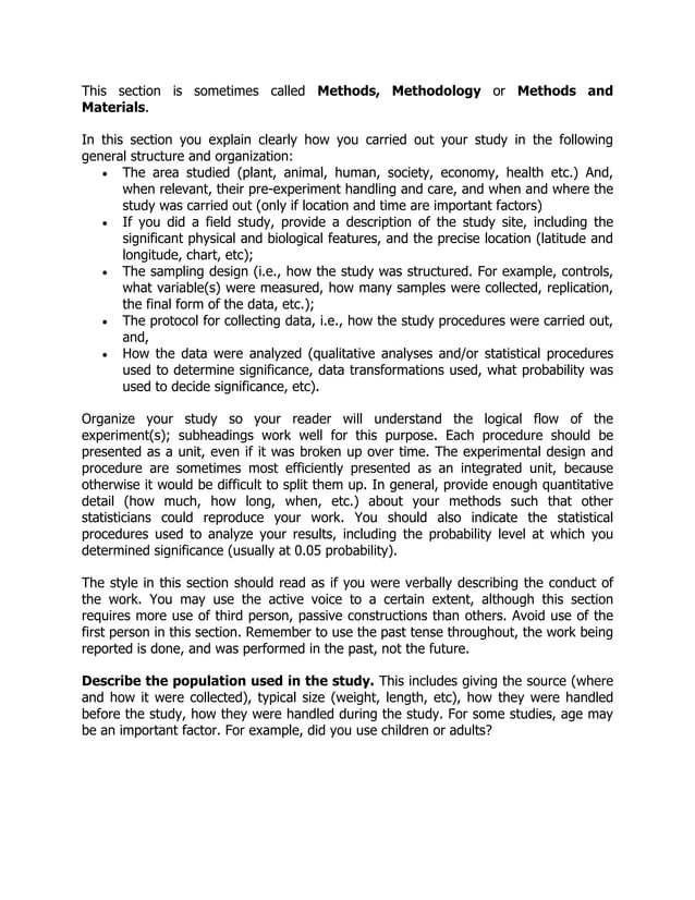 A GUIDE TO STATISTICAL REPORT WRITING | PDF