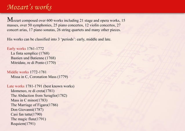 Mozart Biography | PPT