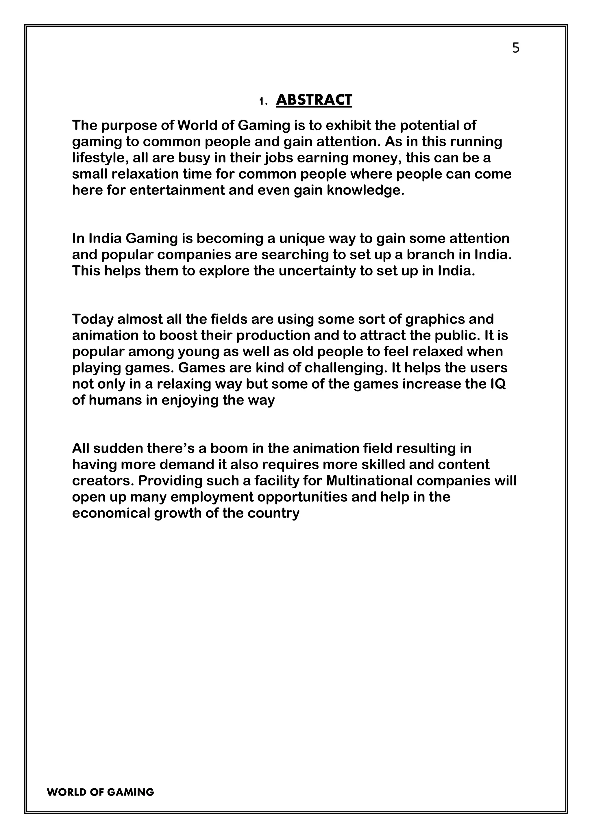 World of GAMING- The Architectural Thesis | PDF