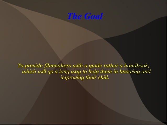 THE ART OF MOVIE MAKING | PPT | Video Production | Content Production