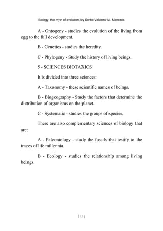 BIOLOGY - THE MYTH OF EVOLUTION | DOC