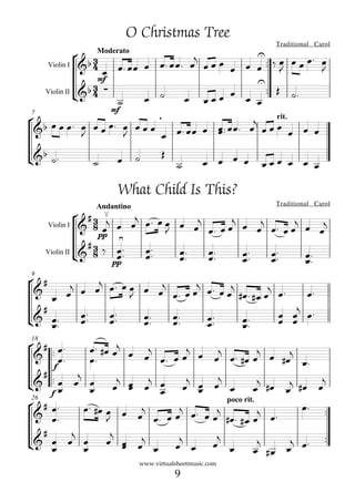 (Book duo violin) christmas carols duets 1 | PDF