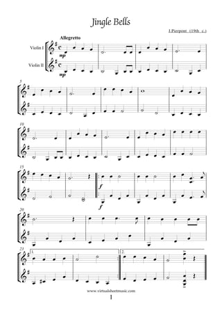 Jingle Bells Sheet Music Violin