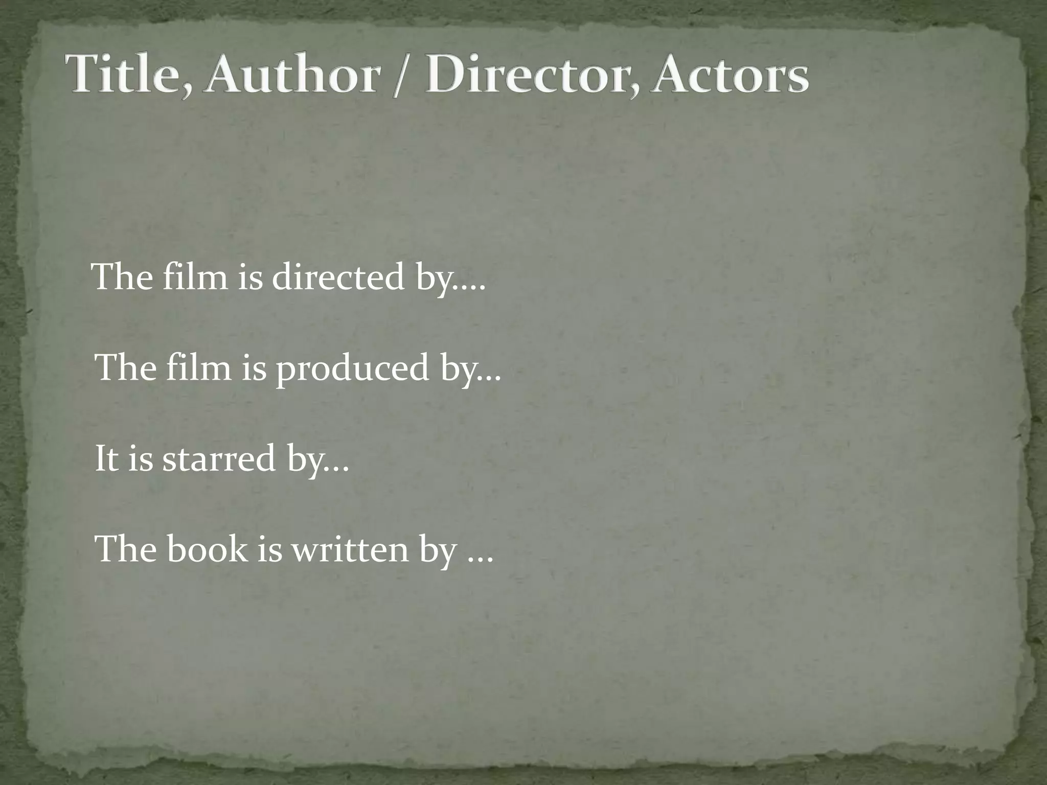Book film review | PPT