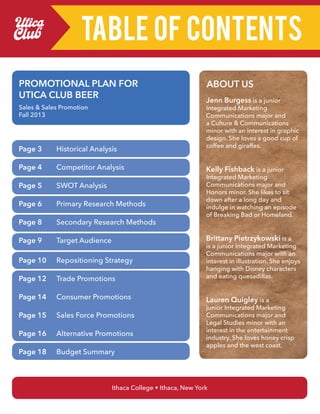 Utica Club Promotional Campaign | PDF