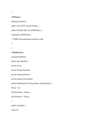 --Book-java package bookStore- public class Book extends Product { (1 ...