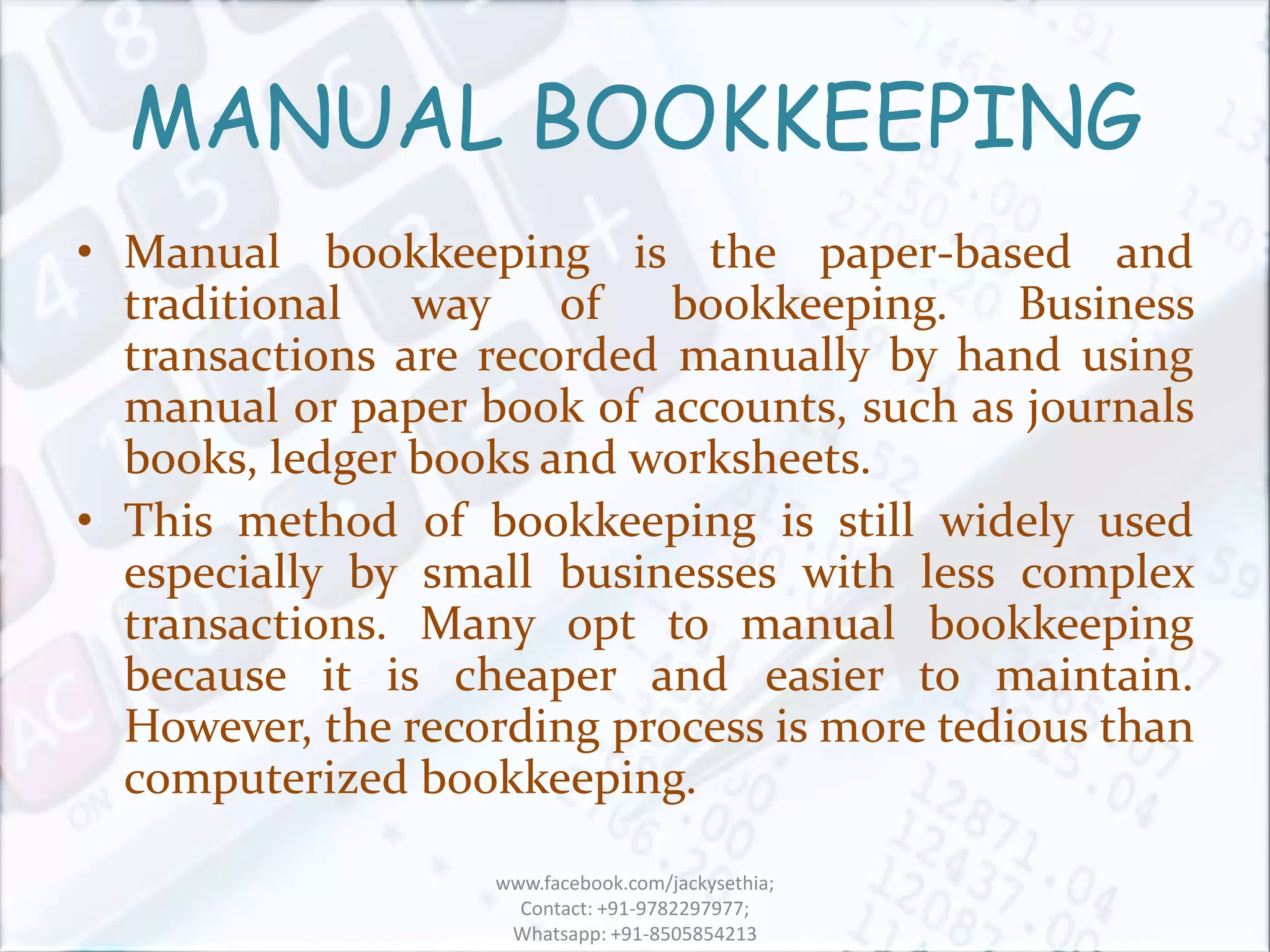 Book-keeping | PPTX
