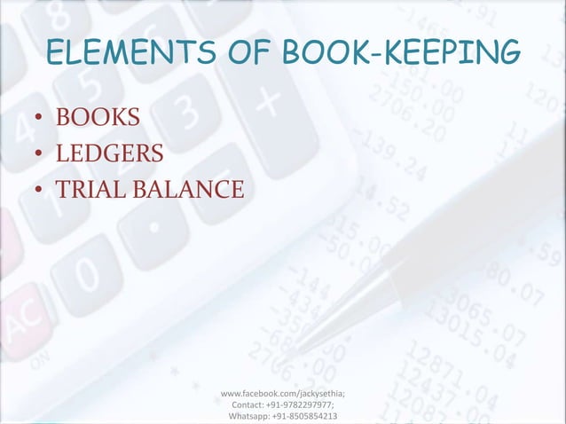 Book-keeping | PPTX | Stocks and Bonds | Personal Investing