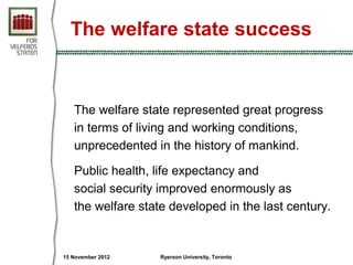 The Rise and Fall of the Welfare State | PPT