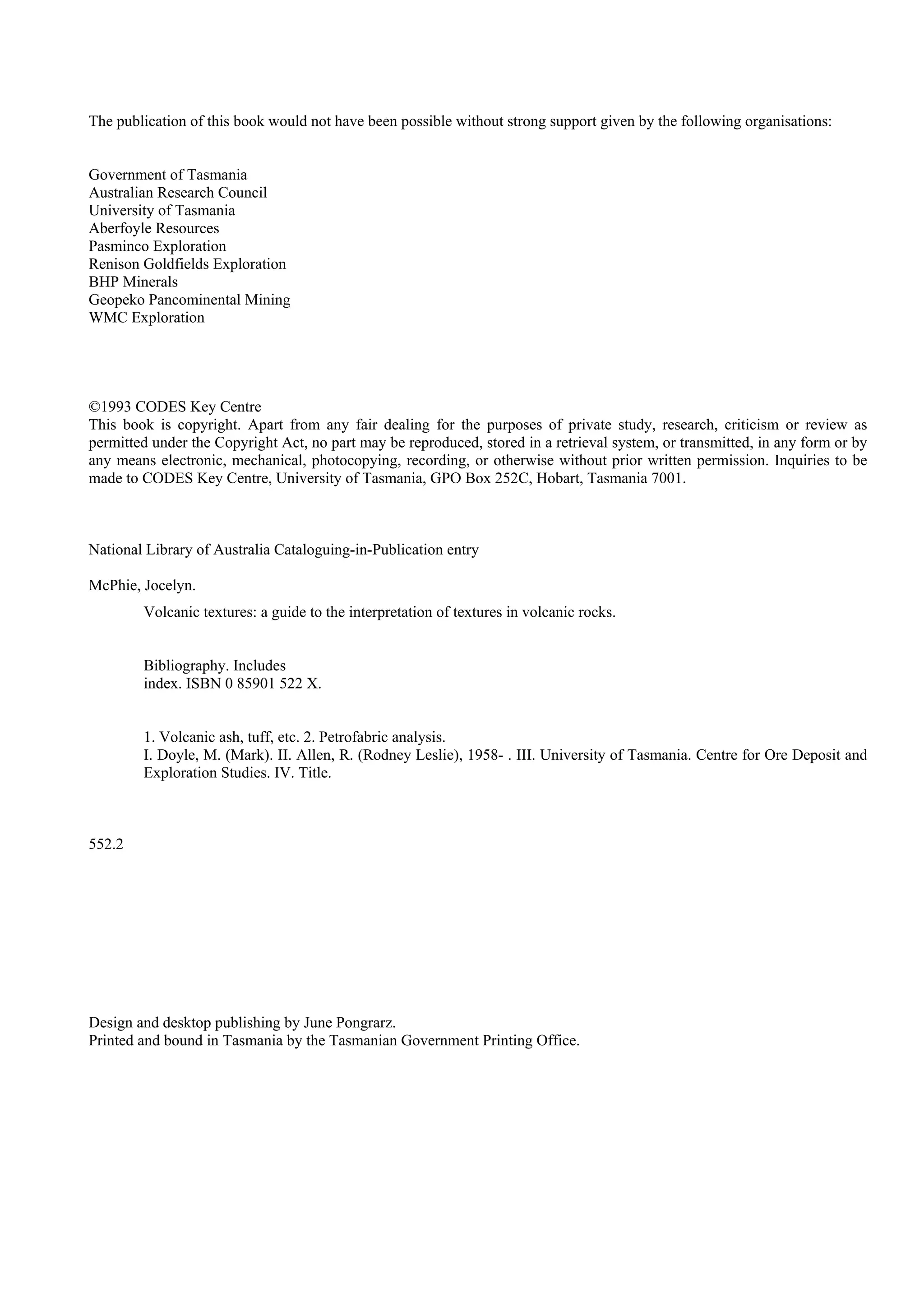 Mcphie - Volcanic Textures | PDF