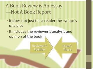 Writing a Book Review, Revised ed. | PPTX