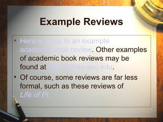 How to write a book review ? | PPT