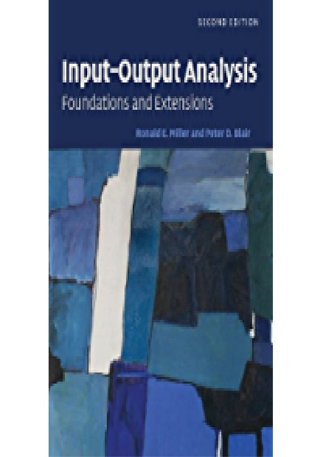 Book`s Pdf Input Output Analysis Foundations And Extensions 2330