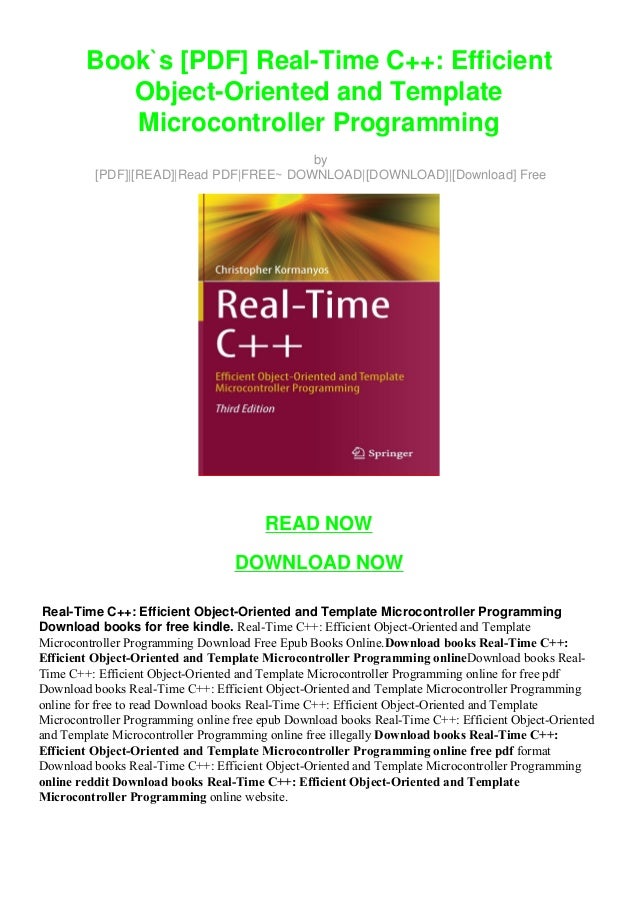 Book`s Pdf Real Time C Efficient Object Oriented And Template Microcontroller Programming