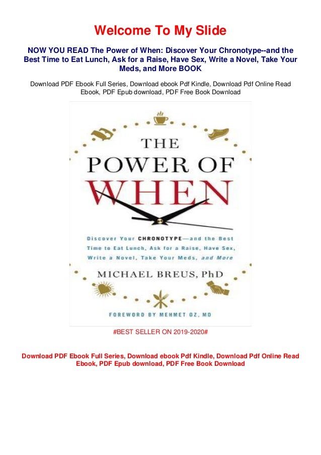 [book] The Power Of When Discover Your Chronotype And The Best Time