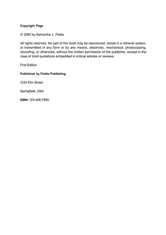 Ms Word Template Book Word Template Docx