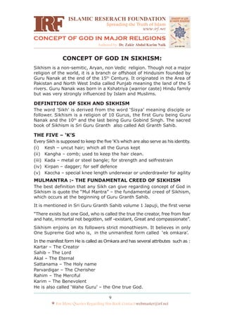 Concept of God in Major Religon - Part One | PDF