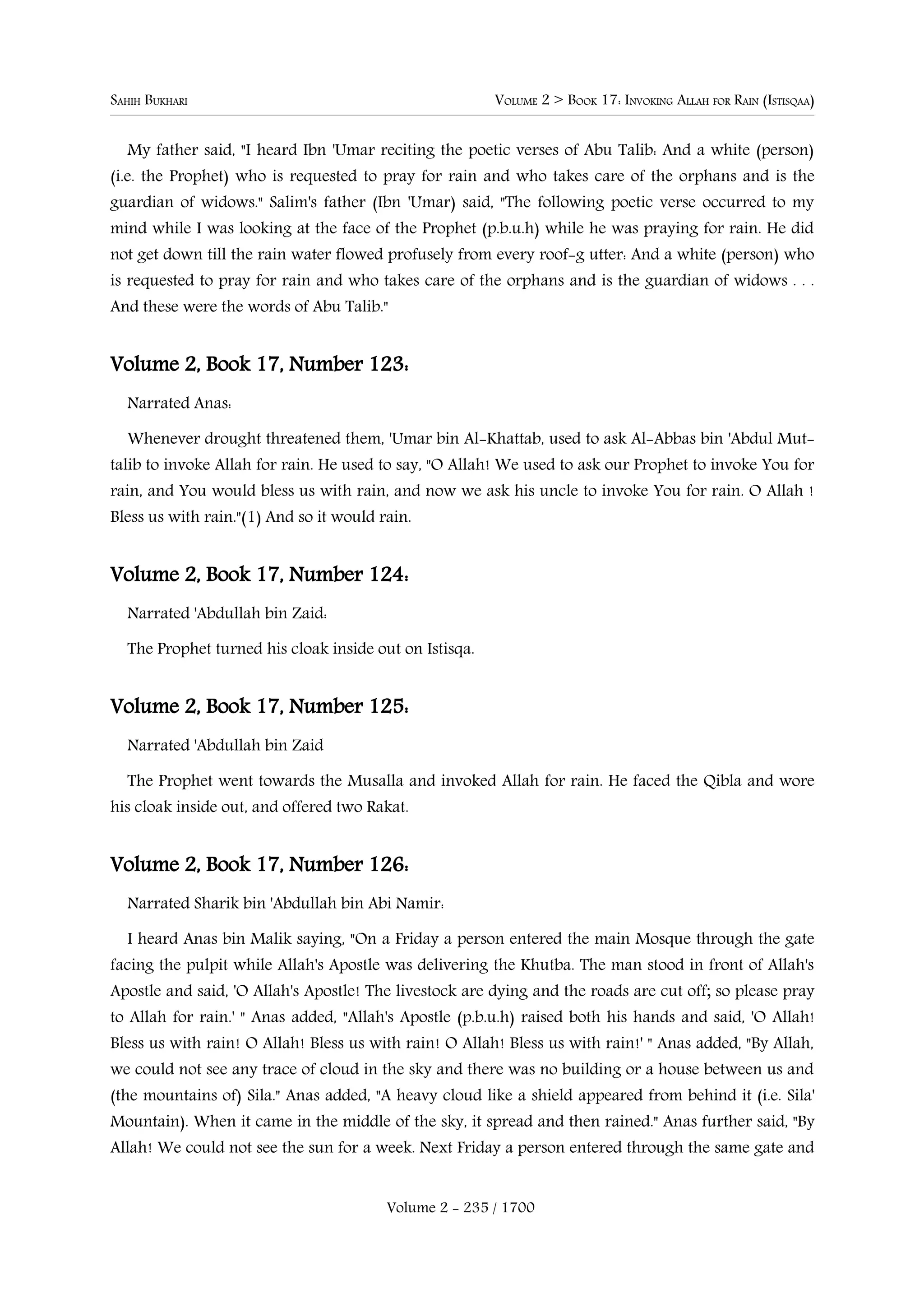 Book 17 invoking allah for rain (istisqaa) | PDF