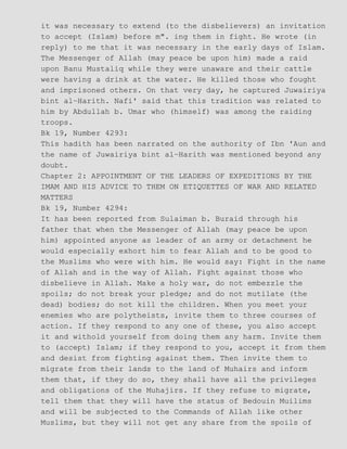 Book 19 jihad and expedition (kitab al−jihad wal siyar) | PDF