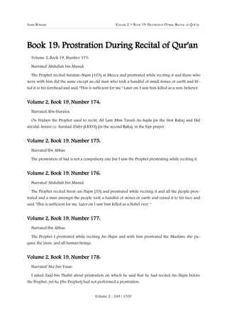 Book 19 prostration during recital of qur'an | PDF