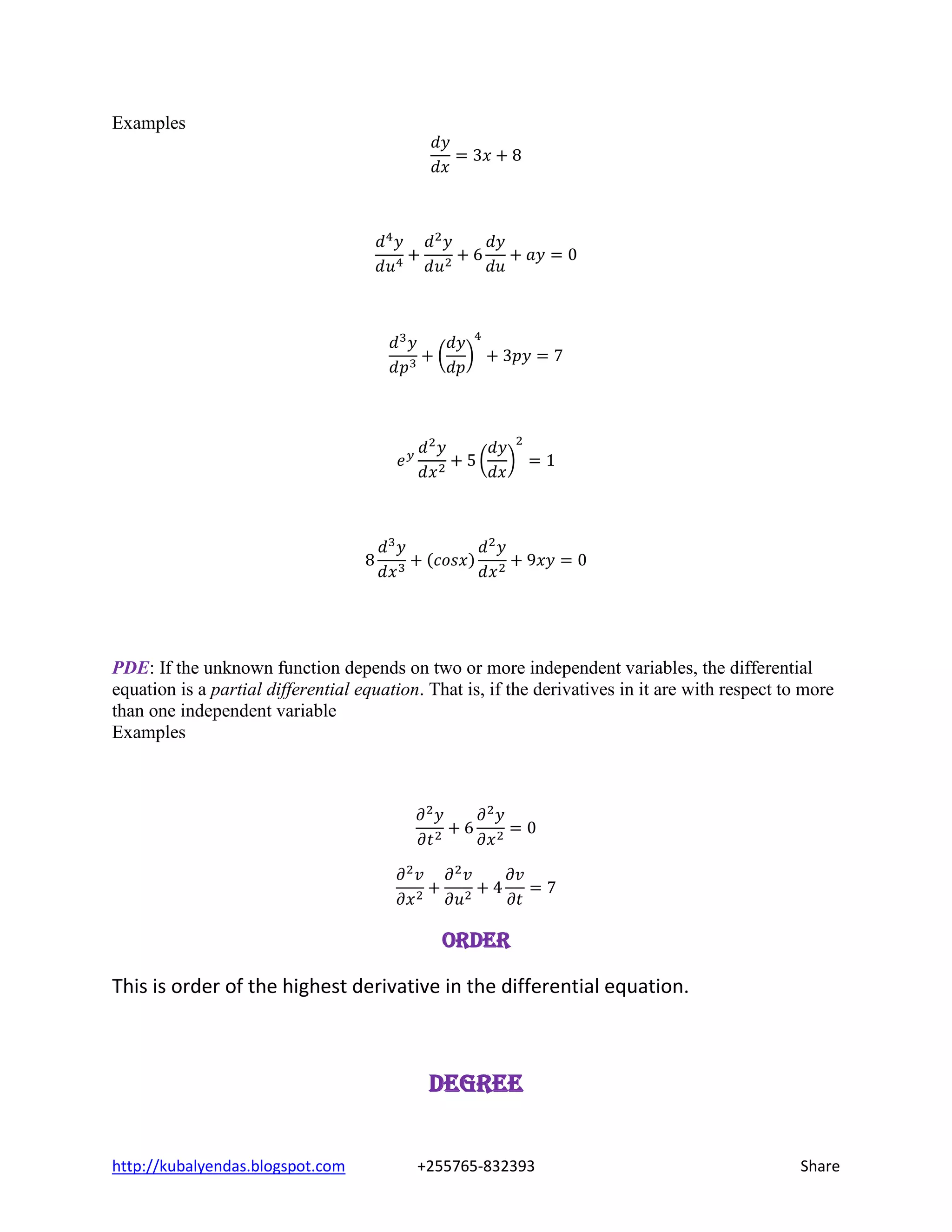 SOLVED DIFFERENTIAL EQUATIONS | PDF SOLVED DIFFERENTIAL EQUATIONS | PDF
