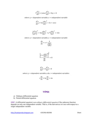 SOLVED DIFFERENTIAL EQUATIONS | PDF