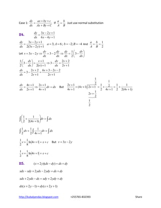 SOLVED DIFFERENTIAL EQUATIONS | PDF